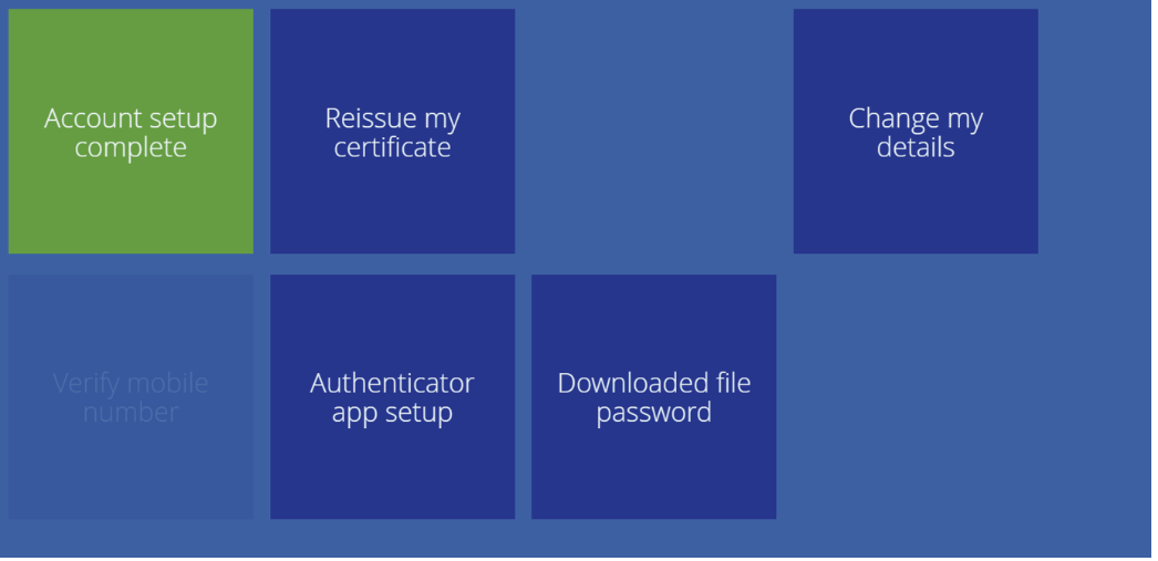 Certificate Collection Tile – Unipass Identity