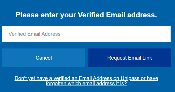 Logging in with a link sent to your email – Unipass Identity