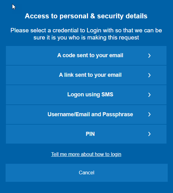 Change my Details – Unipass Identity