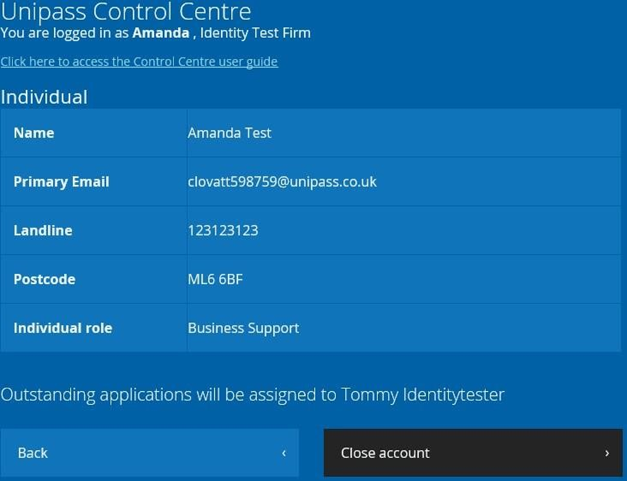 Individuals tile – Unipass Identity